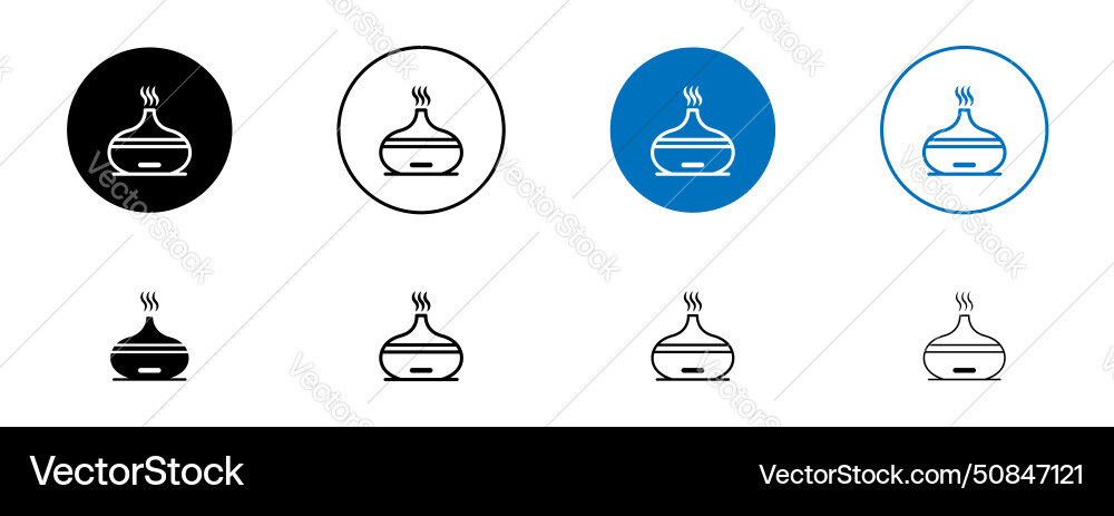 Diffuser icon set scent reed aromatherapy symbol Vector Image