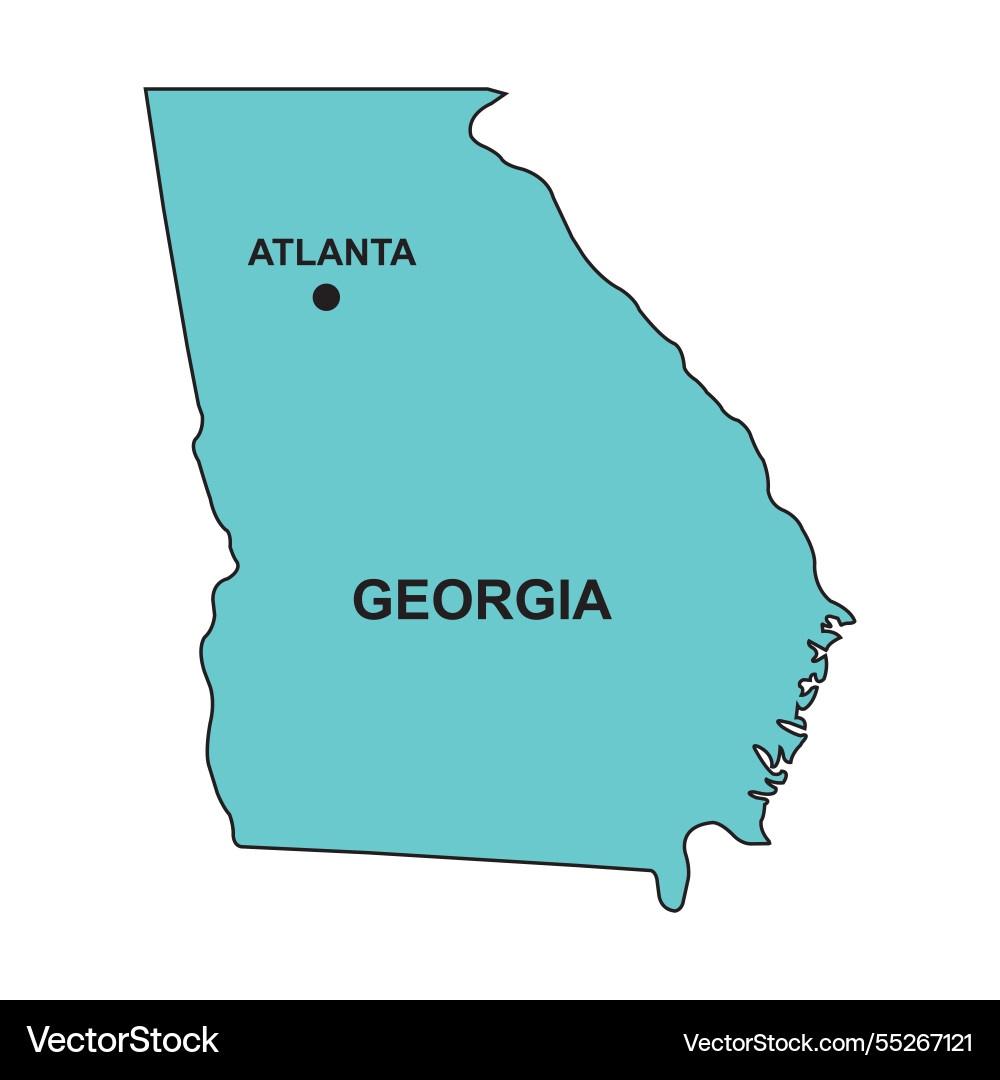 Georgia map icon design Royalty Free Vector Image