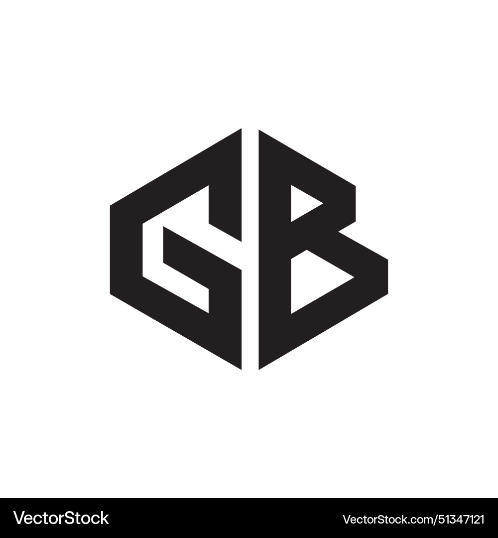 Letter gb creative monogram abstract typography Vector Image