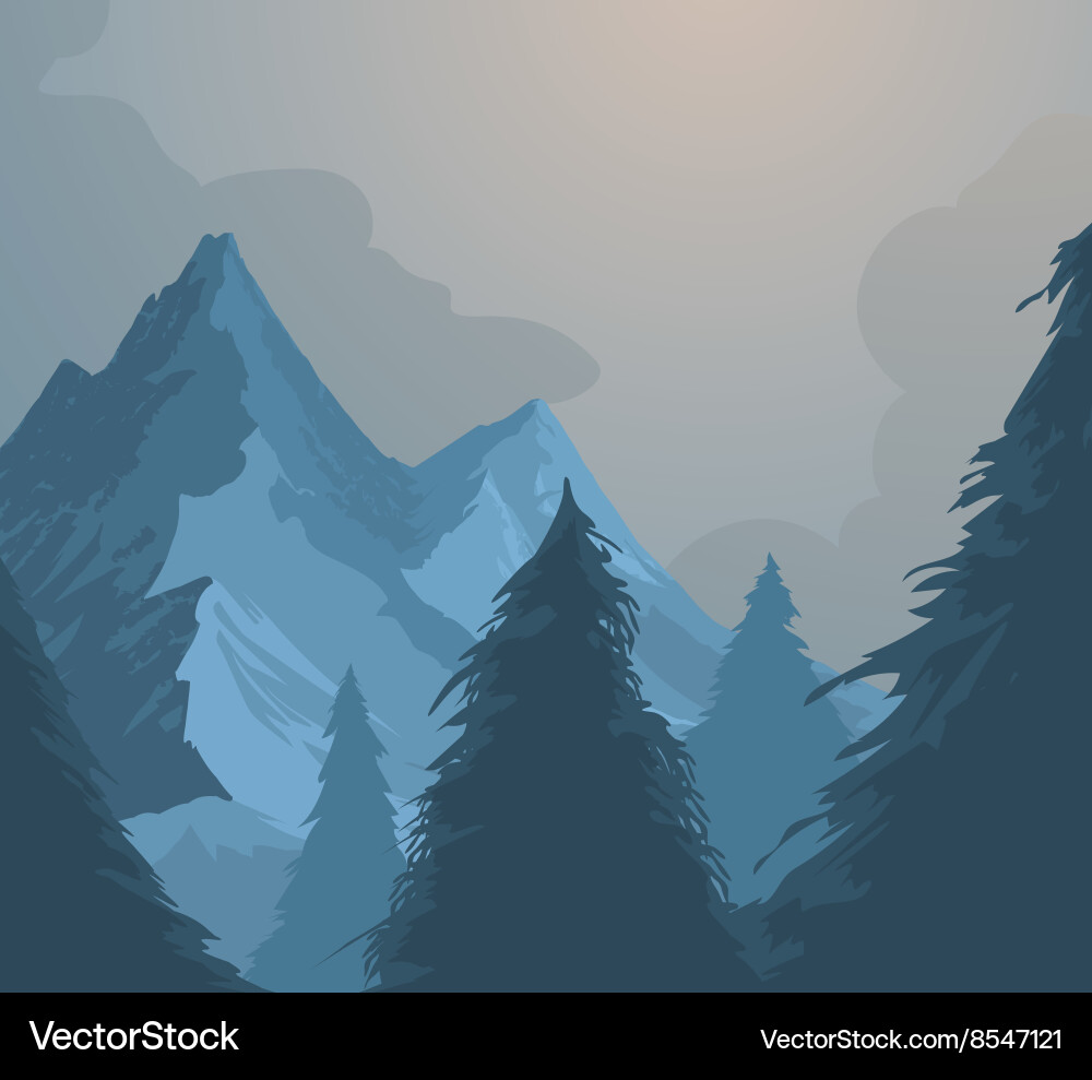 Mountains Royalty Free Vector Image - VectorStock