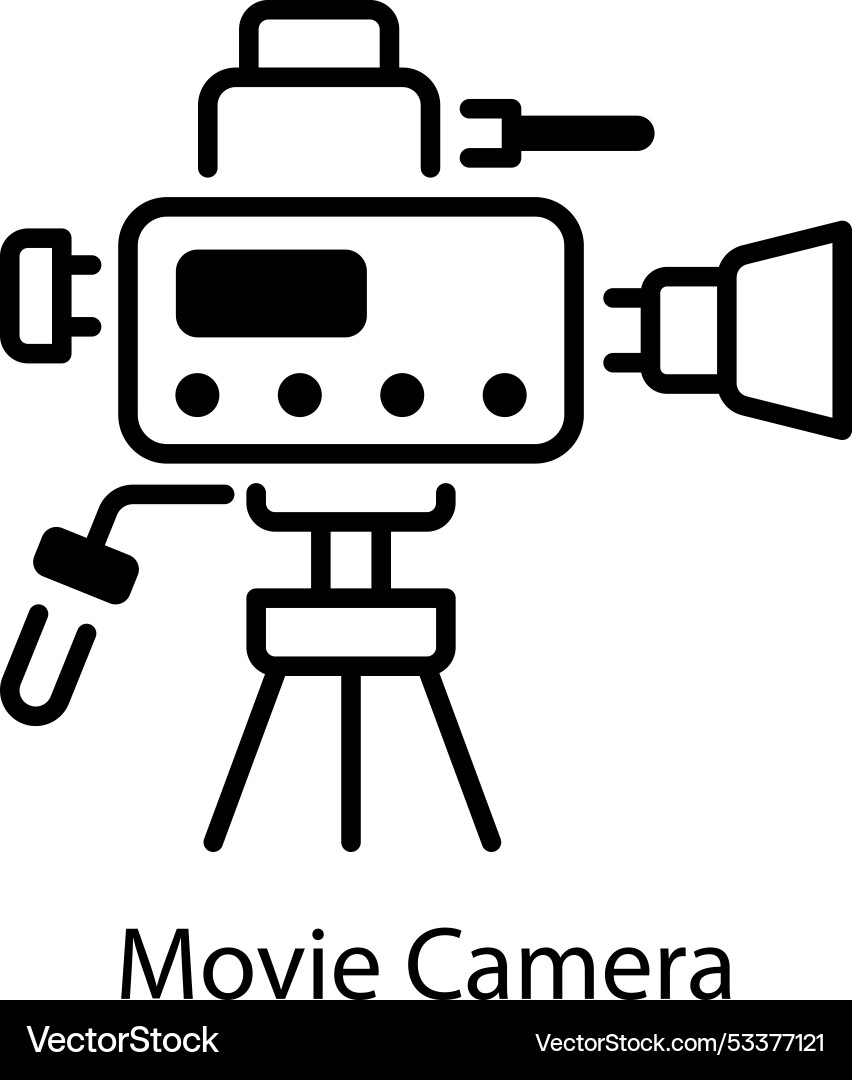 Movie camera Royalty Free Vector Image - VectorStock