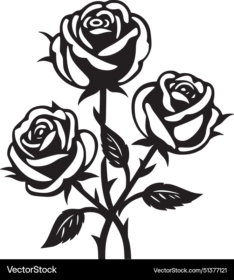 Roses - high quality logo ideal for t-shirt Vector Image