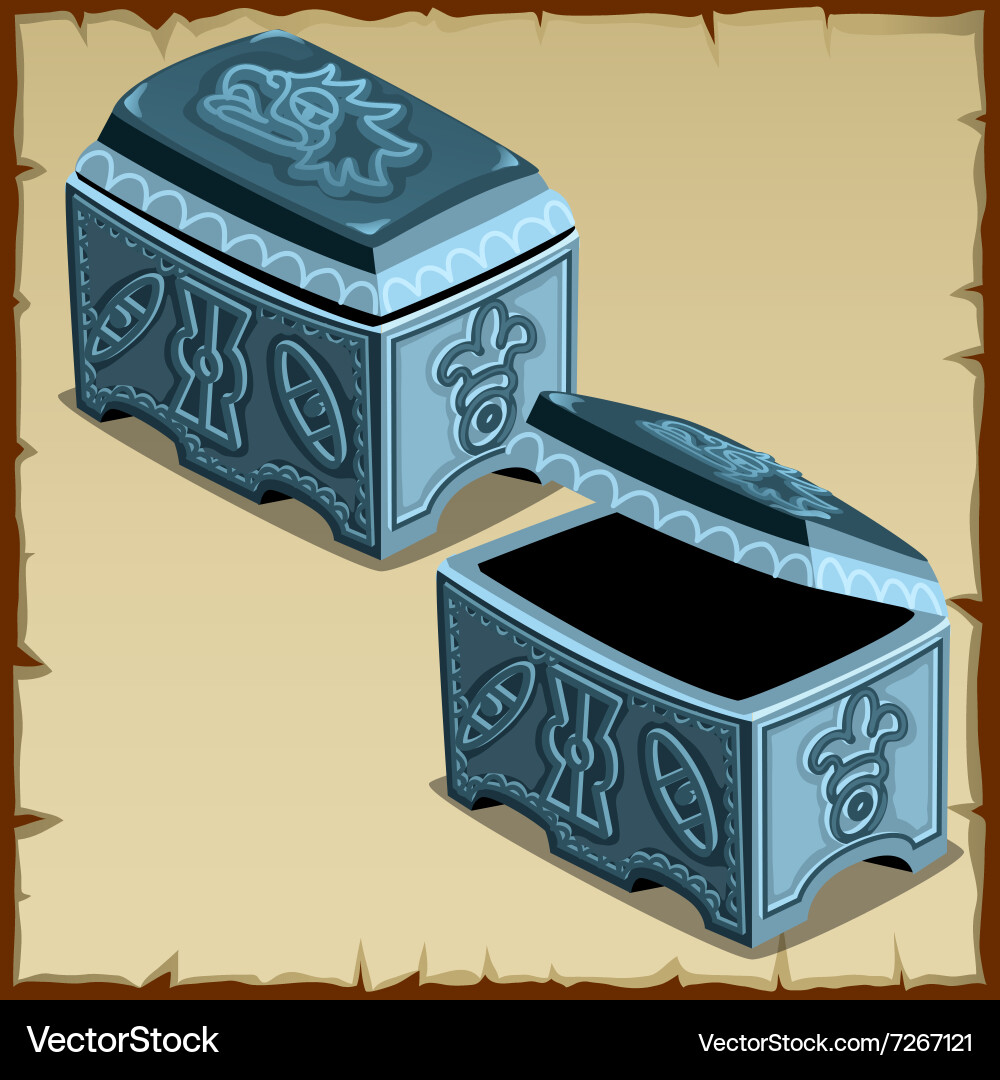 Royal Chests - Open & Closed Royalty Free Vector Image