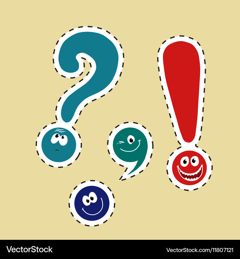 Set of funny smiley punctuation Royalty Free Vector Image