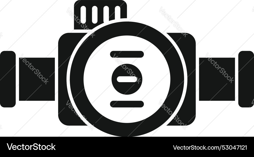Water meter icon showing control panel for Vector Image