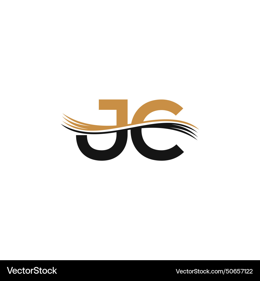 Alphabet initials logo cj jc c and j Royalty Free Vector