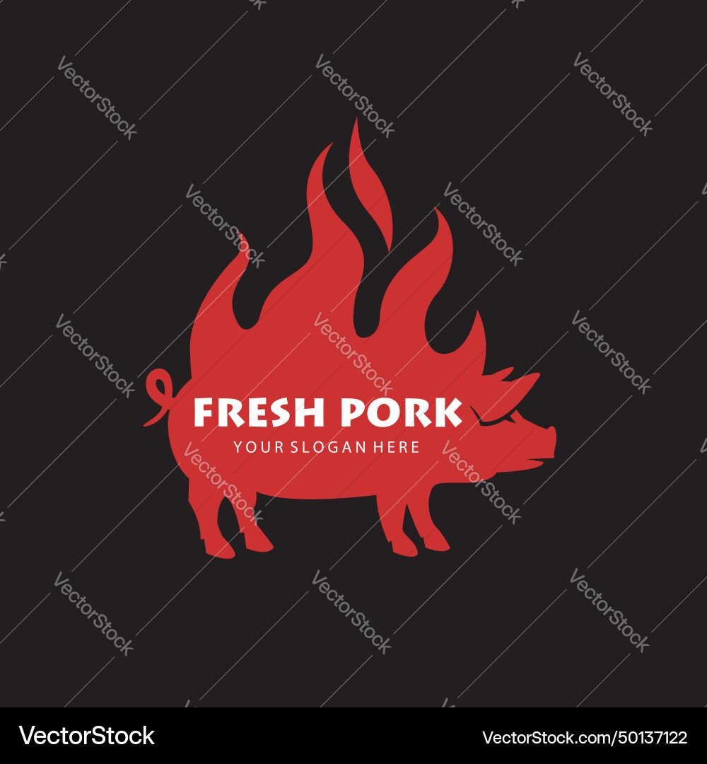 Barbecue pig Royalty Free Vector Image - VectorStock