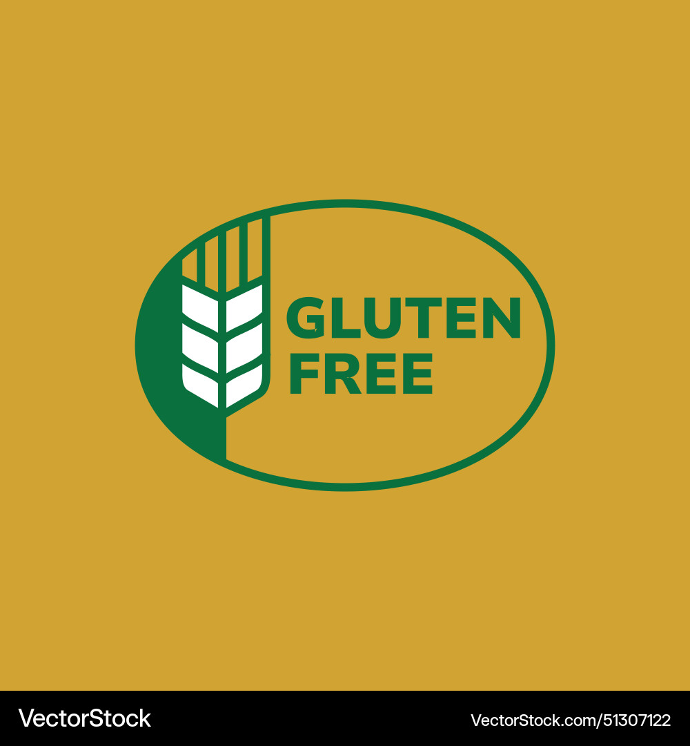 Flat design gluten free labels Royalty Free Vector Image