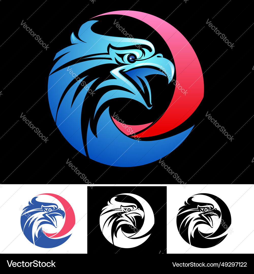 Garuda biru or blue eagle Royalty Free Vector Image