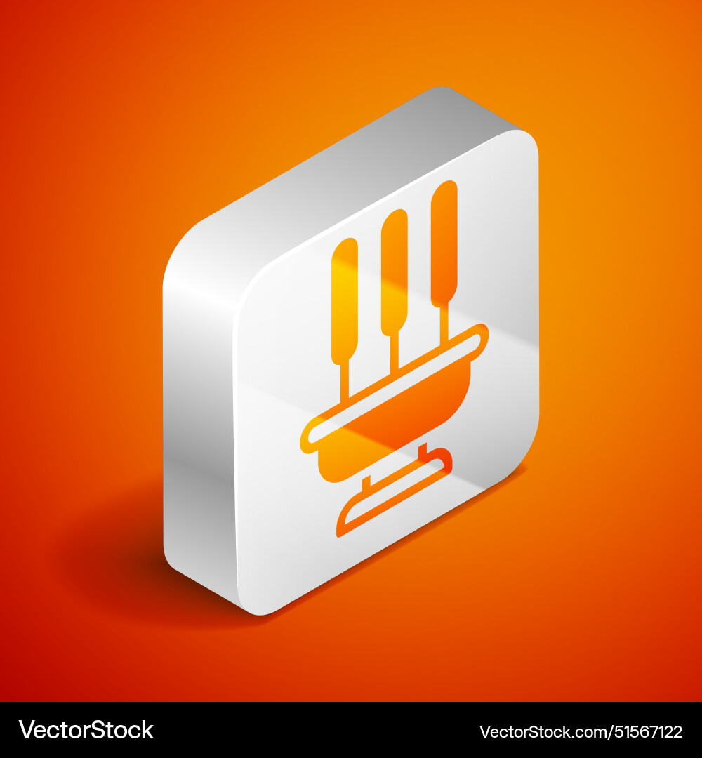 Isometric burning aromatic incense sticks icon Vector Image