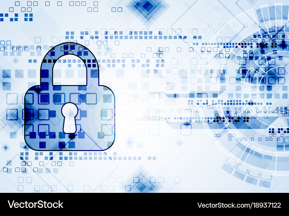 Protection concept of digital and technological Vector Image
