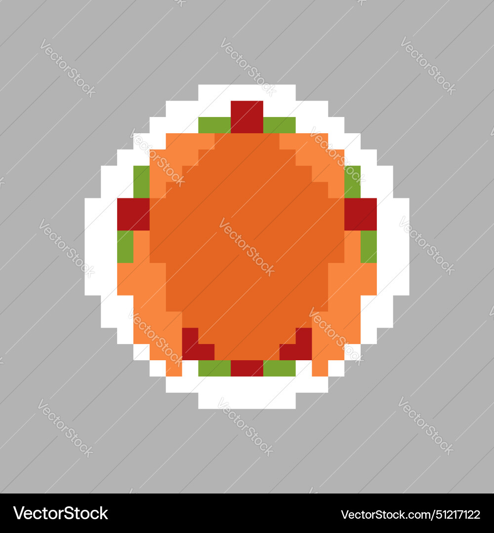 Roasted turkey pixel art pixelated roast Vector Image