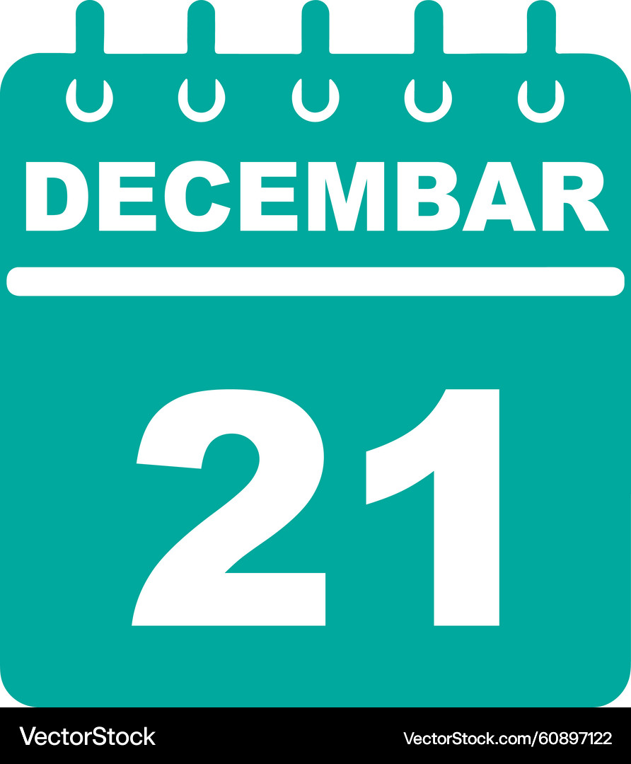 December 21 calendar Vector Images & Graphics for Commercial Use ...