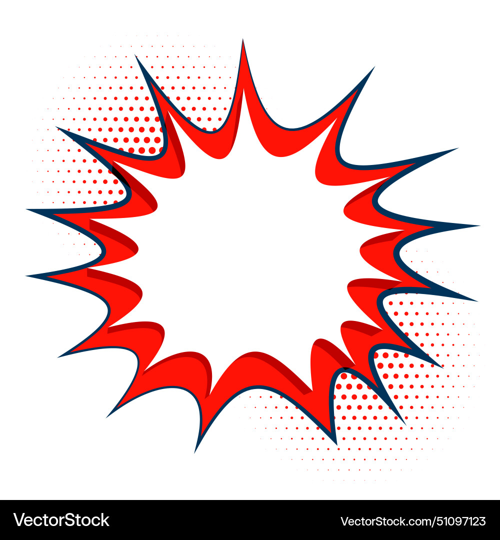 Cartoon blank dialog bubble halftone background Vector Image