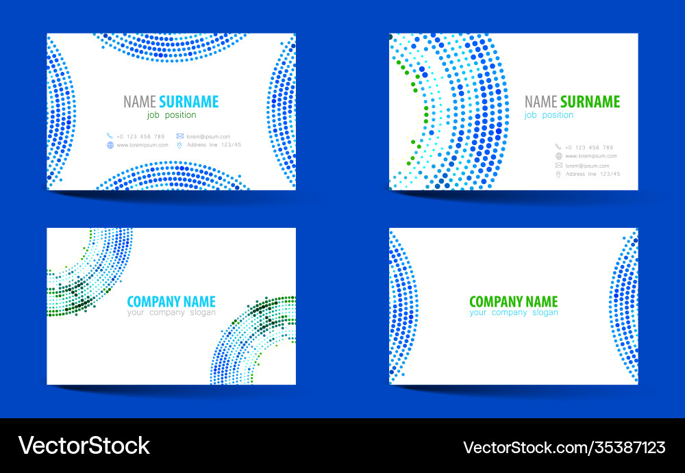 Creative double-sided business card template Vector Image