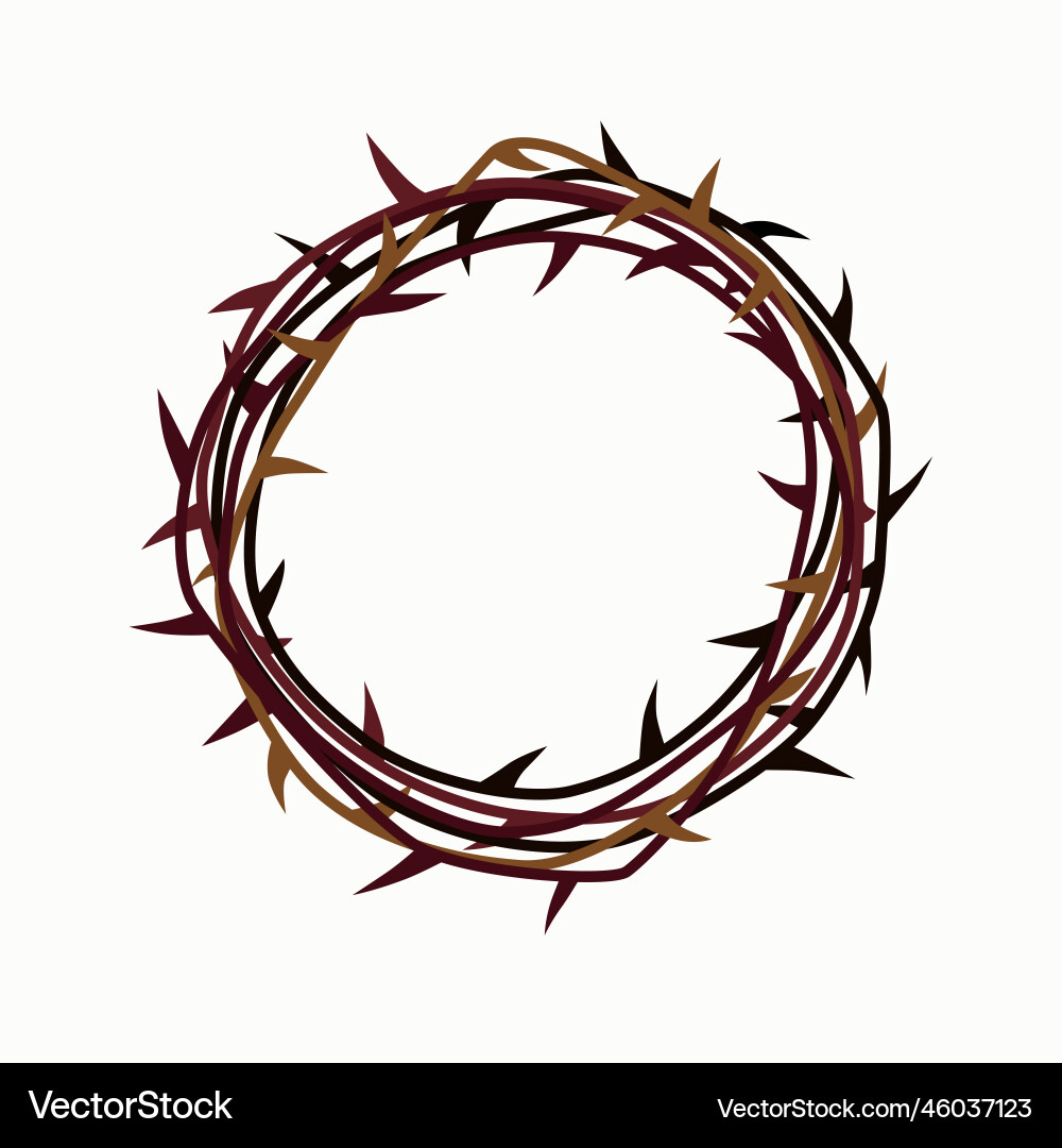 Crown of thorns christian symbol Royalty Free Vector Image