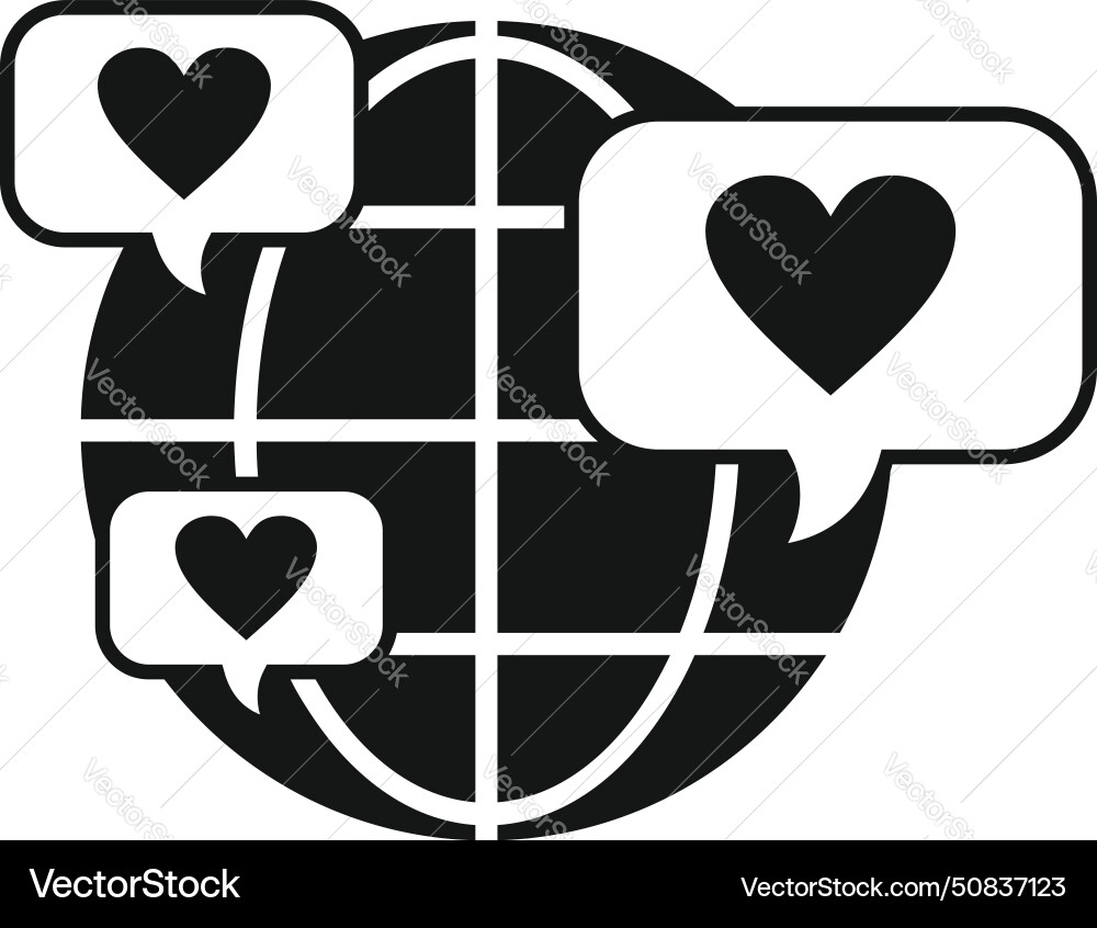 Global media content icon simple many Royalty Free Vector