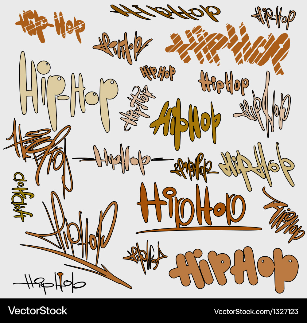 Graffiti tags urban signature Royalty Free Vector Image