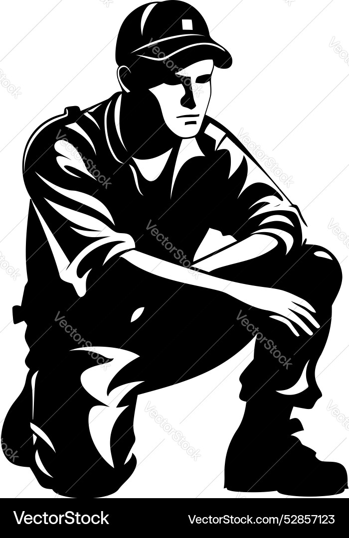 Guardian glory military emblem courageous Vector Image