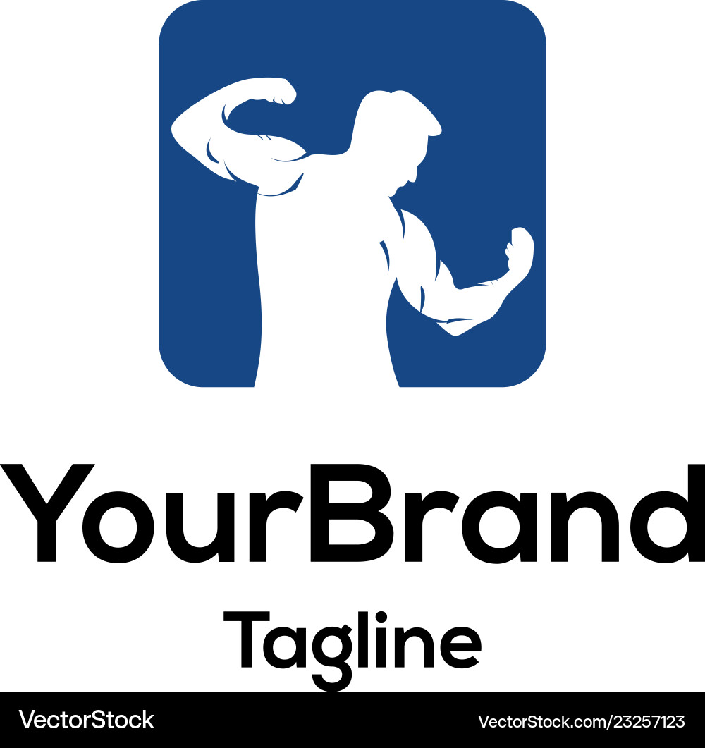 Man sport logo template Royalty Free Vector Image