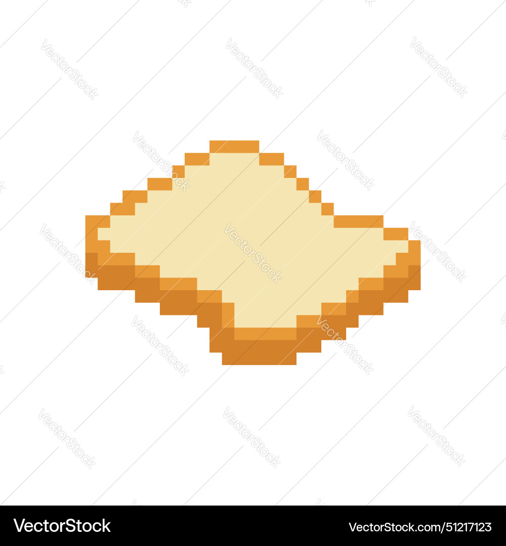 Sliced Brot Pixel Art pixeled food rooty 8 bit Vektorbild