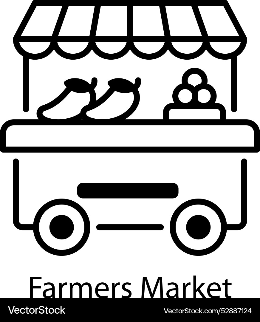 Farmers market Royalty Free Vector Image - VectorStock