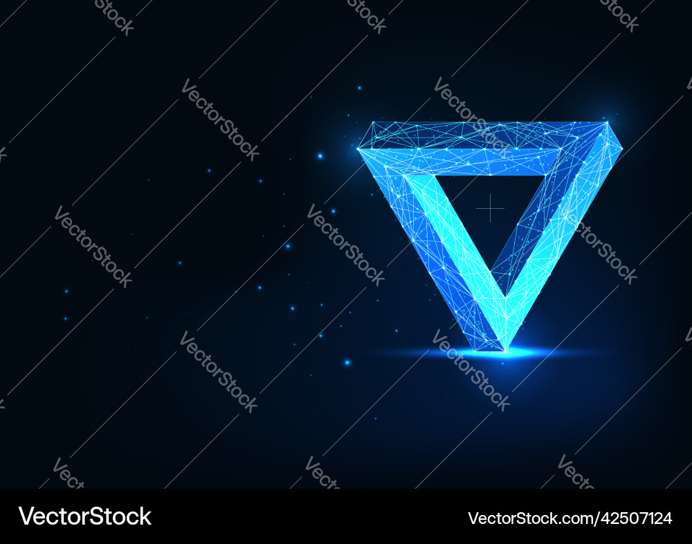 Futuristic impossible triangle infinity concept Vector Image