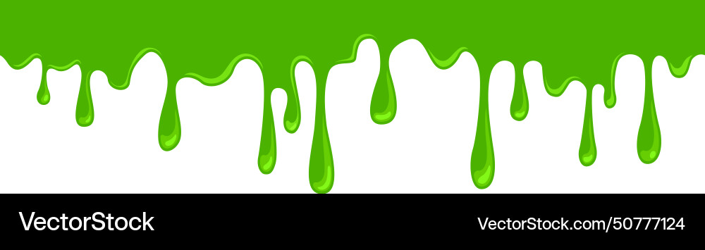 Green goo dropping border creative slime paint Vector Image