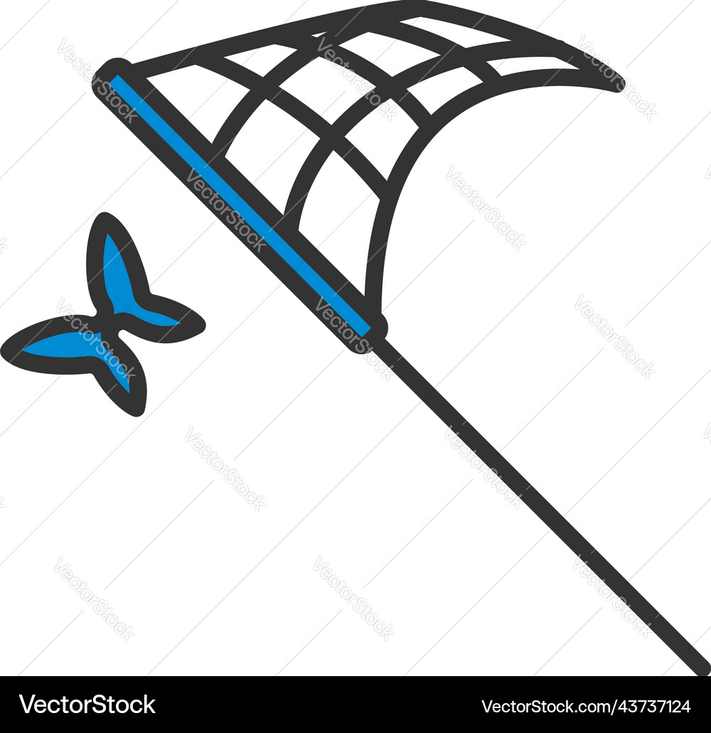Icon of butterfly net Royalty Free Vector Image