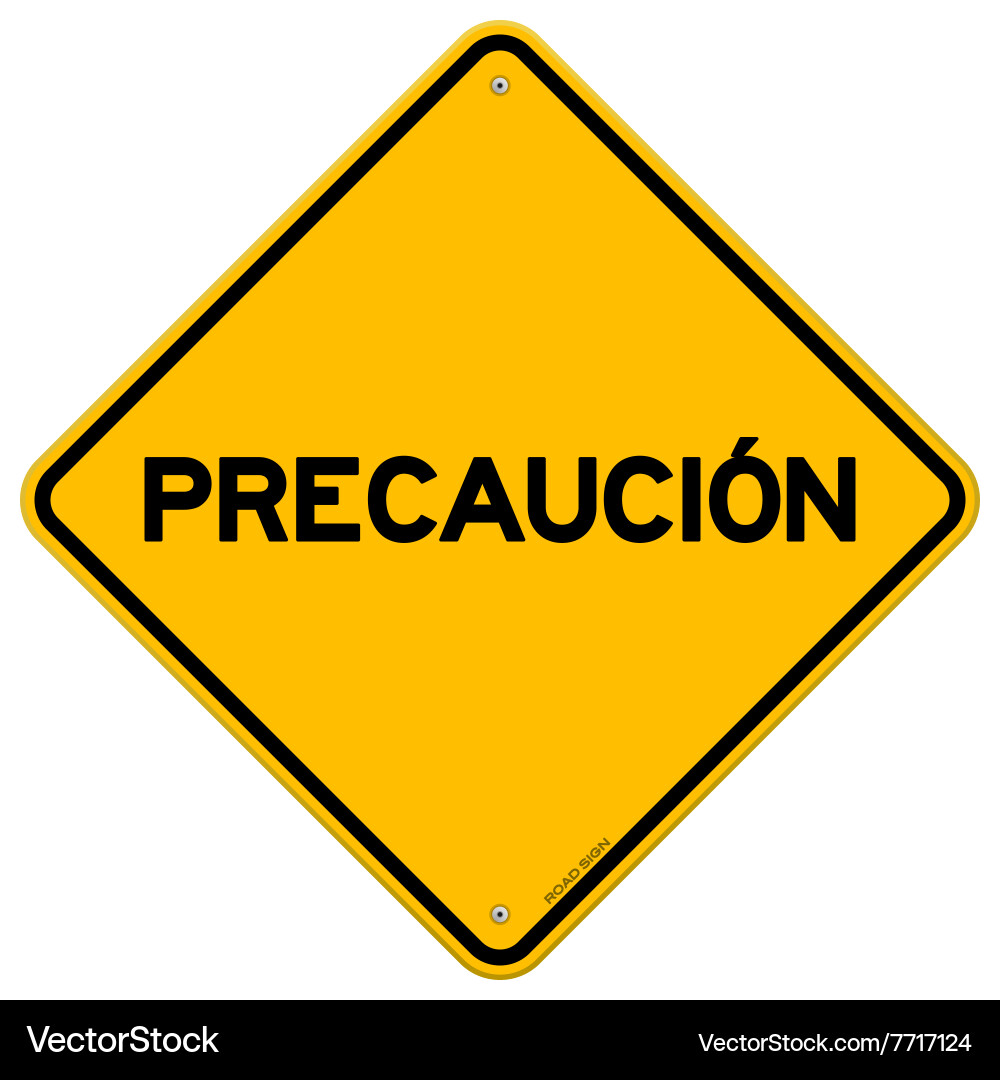 Isolated single precaucion sign Royalty Free Vector Image