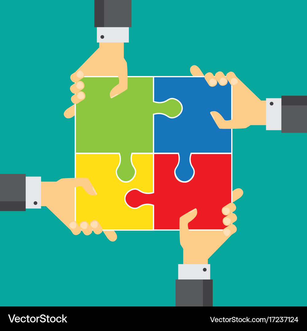 Teamwork concept Royalty Free Vector Image - VectorStock