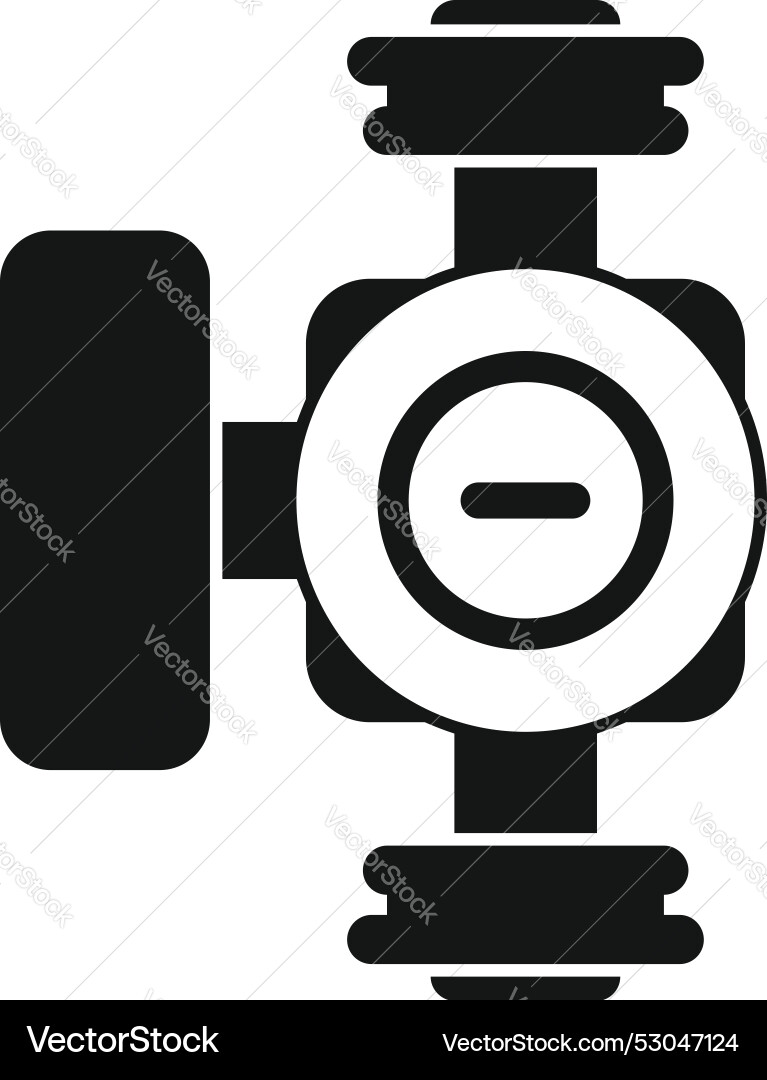 Water pump icon showing plumbing part Royalty Free Vector