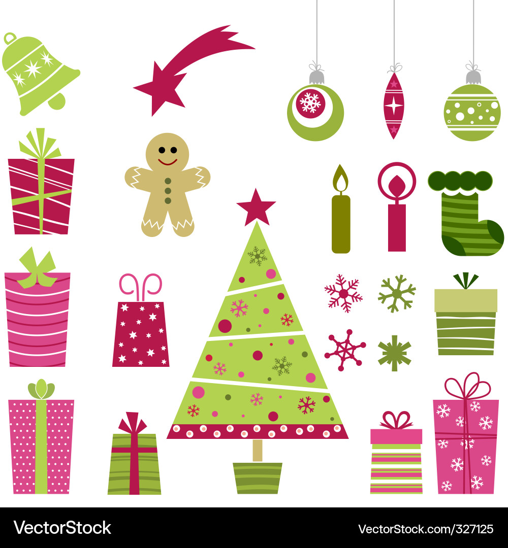 Christmas collection Royalty Free Vector Image
