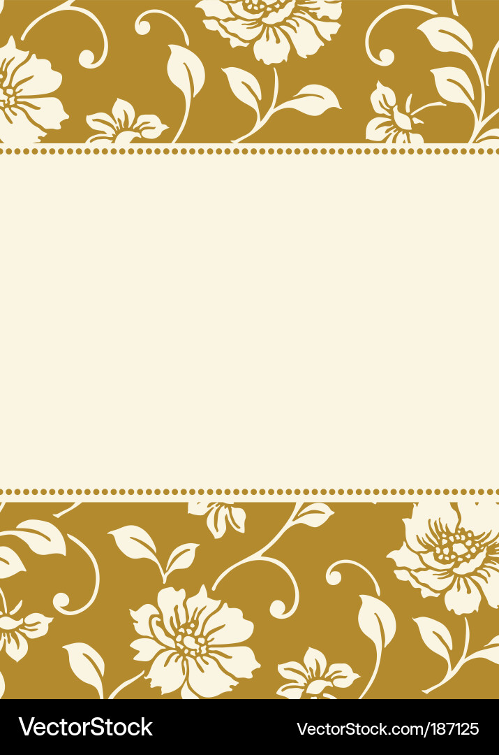Gold pattern and frame Royalty Free Vector Image