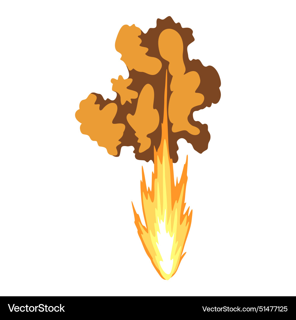 Gun flashe or gunshot animation fire explosion Vector Image