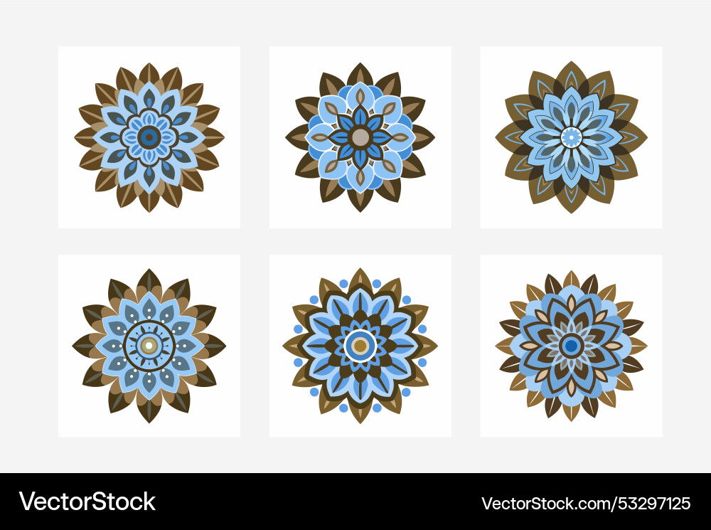 Intricate mandala art design 3 detailed Royalty Free Vector