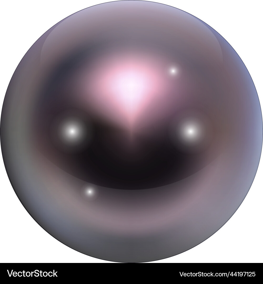 Precious round gem shiny orb sea pearl Royalty Free Vector