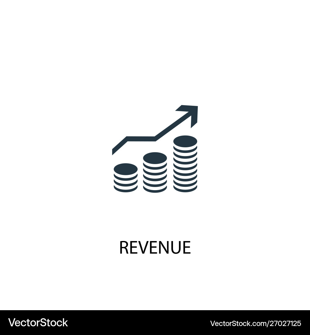 Revenue icon simple element Royalty Free Vector Image