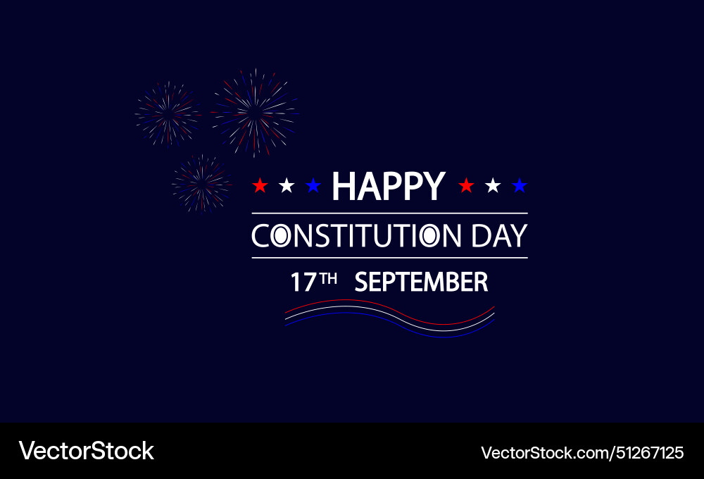 Text for a festive constitution day Royalty Free Vector
