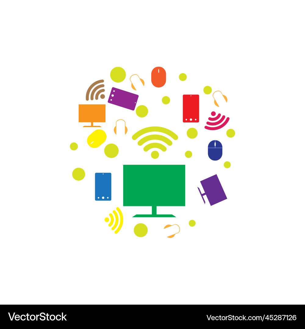 Abstract gadget modern icon logo Royalty Free Vector Image