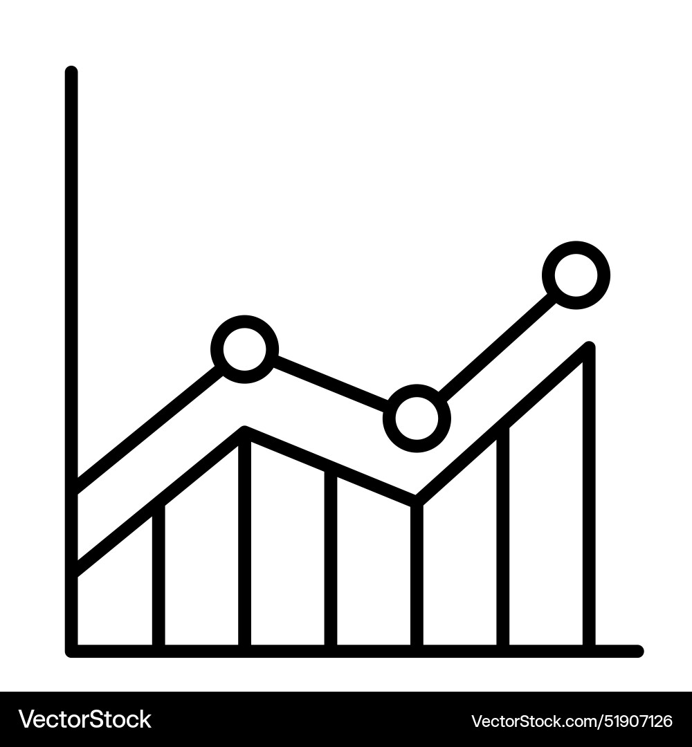 Graph icon in thin line style graphic design Vector Image