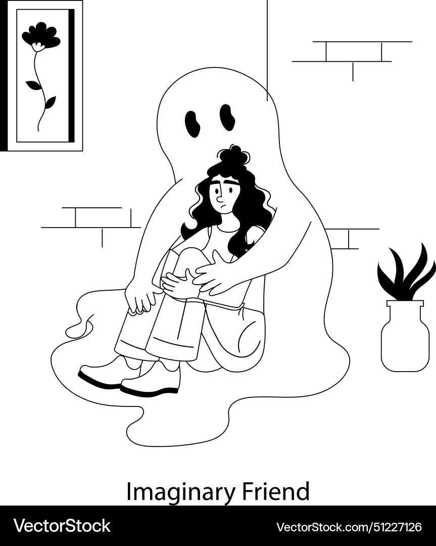 Imaginary friend Royalty Free Vector Image - VectorStock