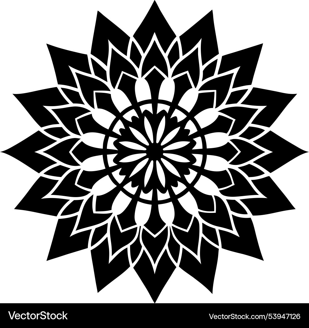 Intricate mandala design Royalty Free Vector Image