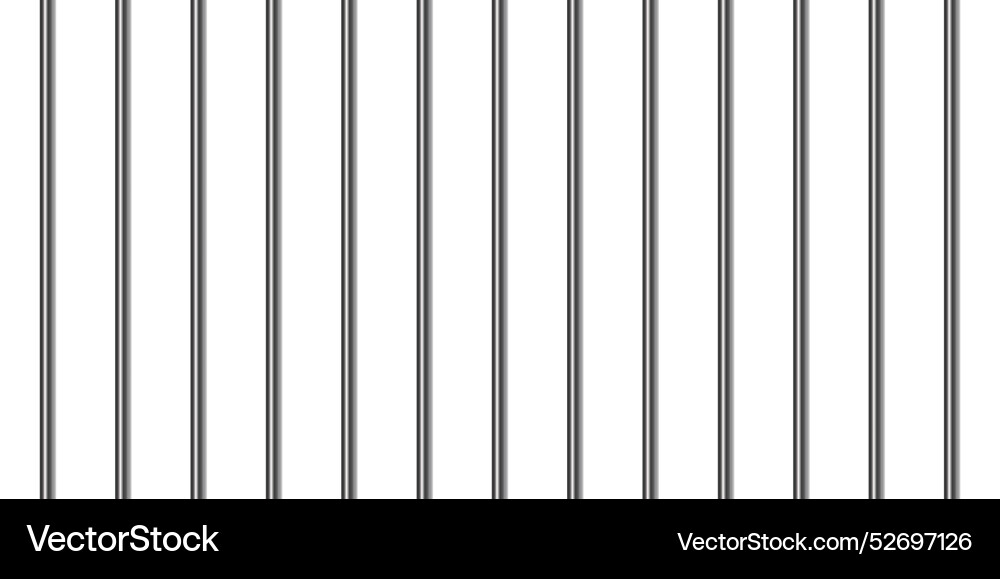 Jail metal bars cell background iron prison Vector Image