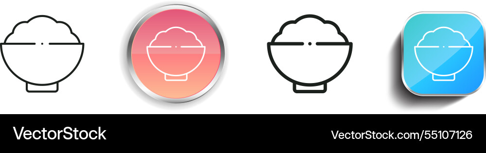 Kimchi icon thin linear regular and button style Vector Image