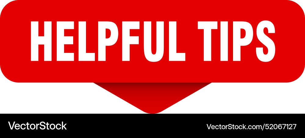 Helpful tips sticker sign Royalty Free Vector Image