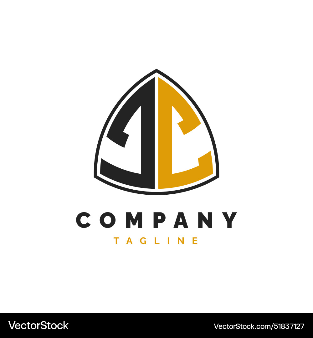 Initial letter jc logo design alphabet Royalty Free Vector