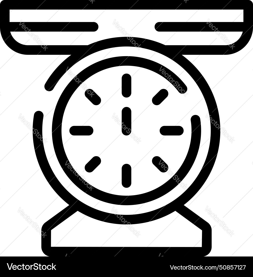 Precision food scale icon outline kilogram Vector Image