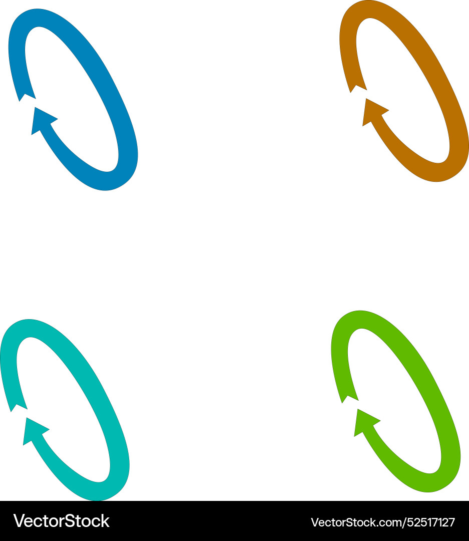 Rotation arrows sign symbol logo Royalty Free Vector Image