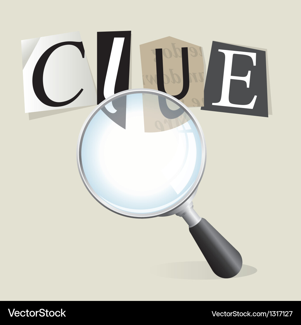 Searching for a clue Royalty Free Vector Image